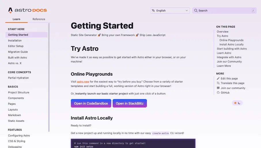 Astro Landing Page